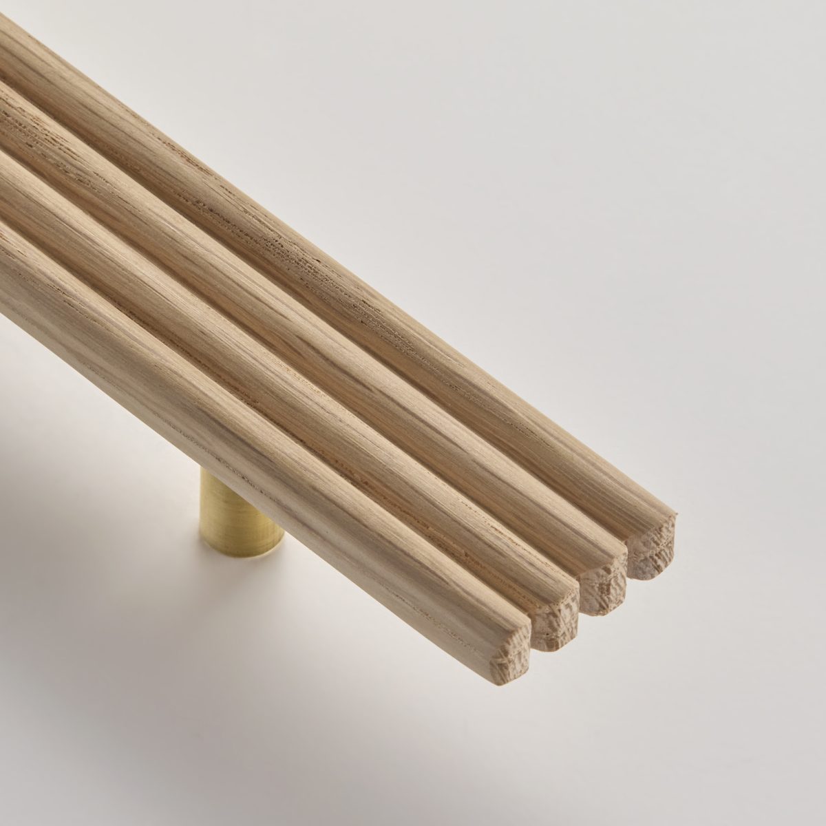 Finely Crafted Oak Wood and Brass Cabinet Handles, Beautifully Handmade ...